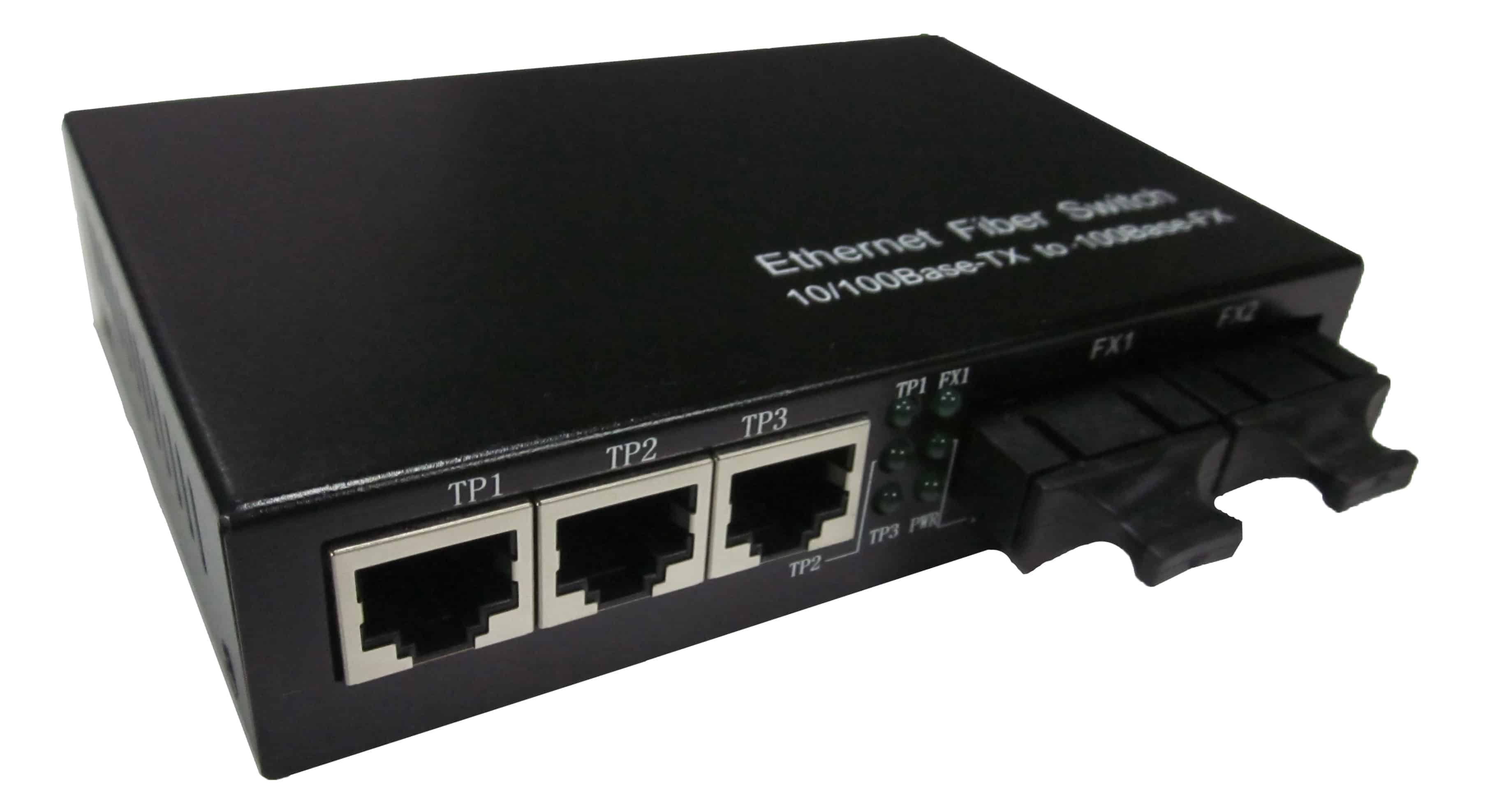 3 Port 10/100Base-Tx + 2 Port 10/100Base-Fx optical fiber ethernet ...