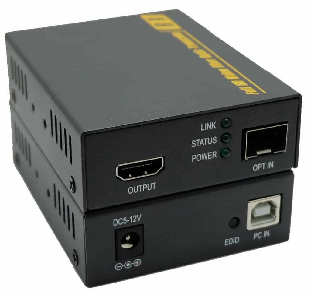 4K HDMI & USB KVM Over Fiber Optic Extender Kit | Home