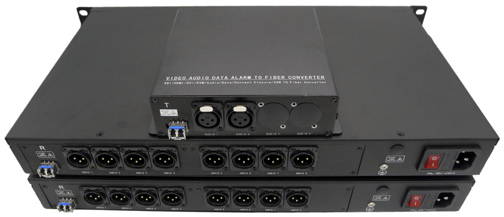 Cascading (Multicast) 2 IN 8 OUT balanced audio over fiber Fiber ...