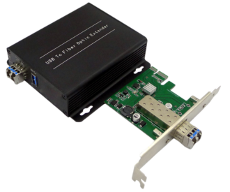 PCI-E card to 1 port Remote USB 3.0 Over Fiber Extender | Converter ...